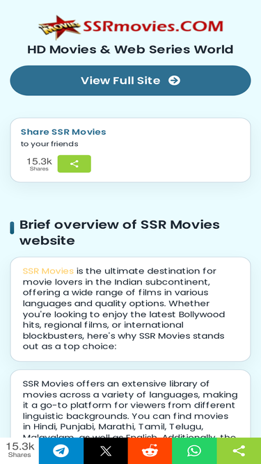 ssr-movies.com Competitors - Top Sites Like ssr-movies.com | Similarweb