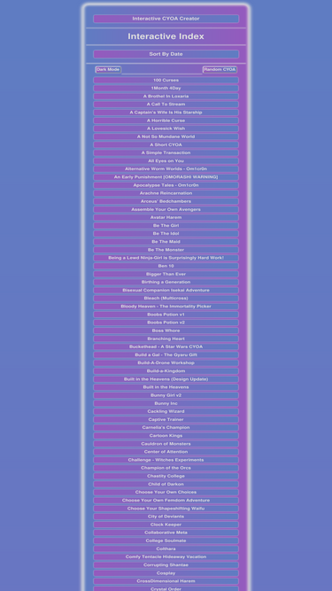 Cyoa Neocities Lx425's CYOAs