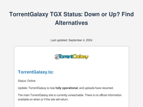 torrentgalaxy.to Competidores: Los principales sitios web parecidos a torrentgalaxy.to | Similarweb