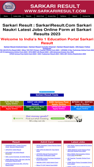 sarkariresult.com Traffic Analytics, Ranking & Audience [September 2025] | Similarweb