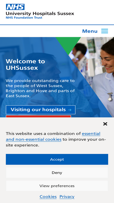 uhsussex.nhs.uk流量分析、排名和受众群体 [三月 2026] | Similarweb